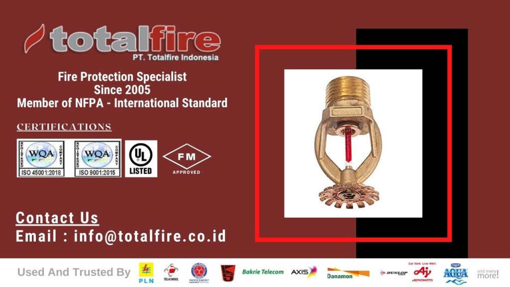 Bagian-bagian Sprinkler dalam Sistem Pemadaman Sprinkler